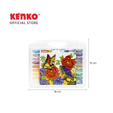 Jual Crayon KENKO Oil Pastel PP Case 18 Colour | Shopee Indonesia