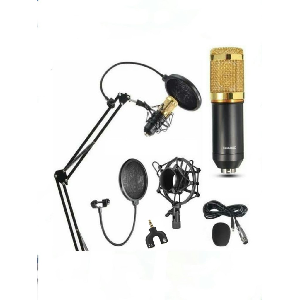 Jual Paket Lengkap Rekaman Mic Condenser BM800 / Paket Microphone BM800 ...