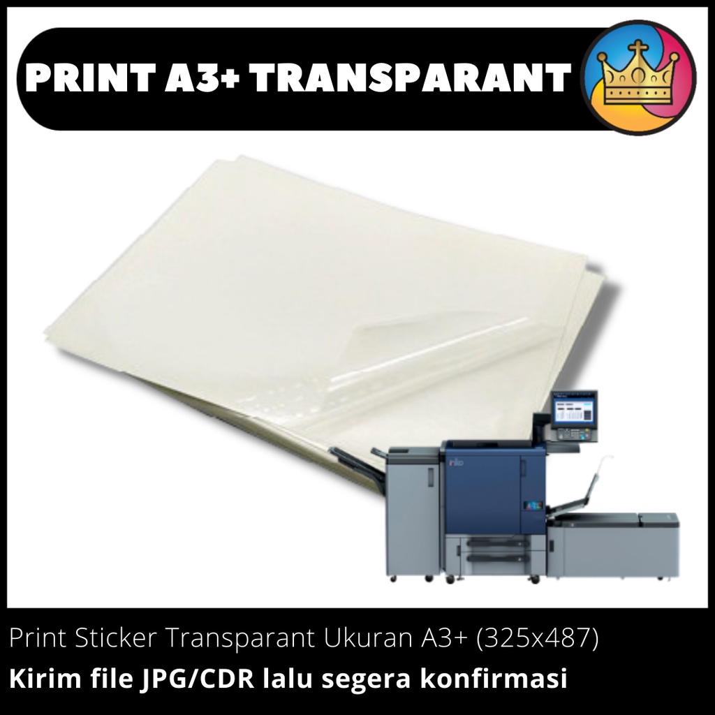 Jual DIGITAL PRINT A3+ Cetak Sticker Stiker Transparant Transparan ...