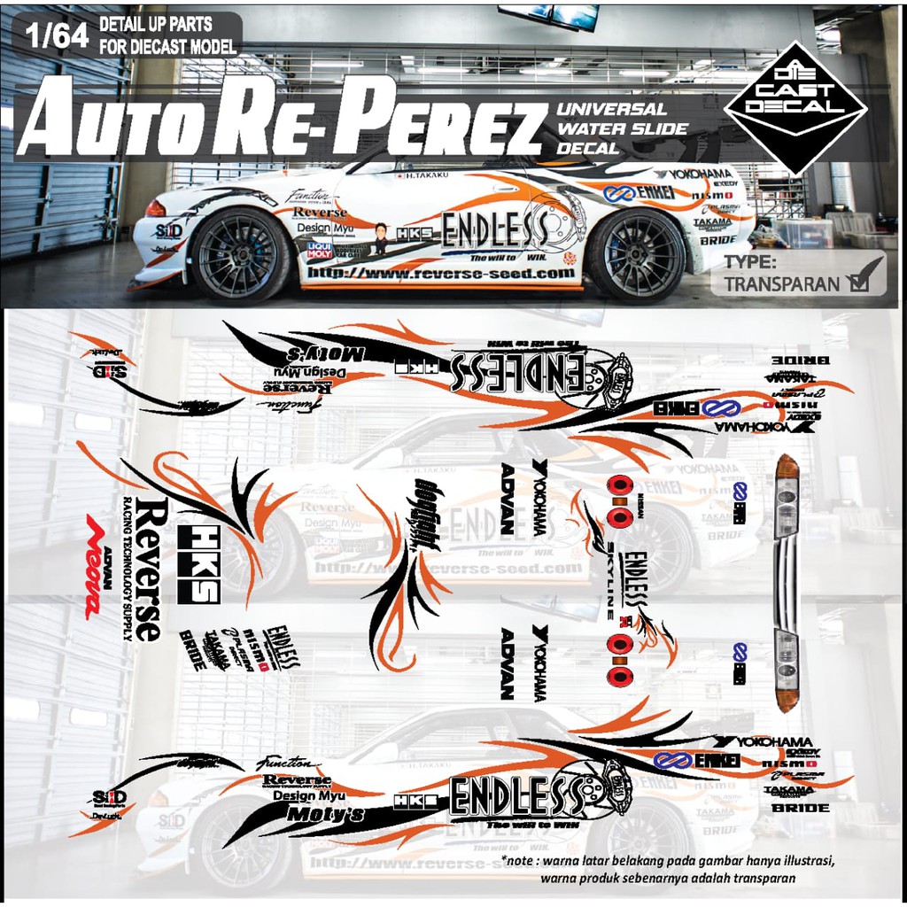Jual [TRANSPARAN]Decal Hotwheels Autoreperez- Racing Livery - Endless ...