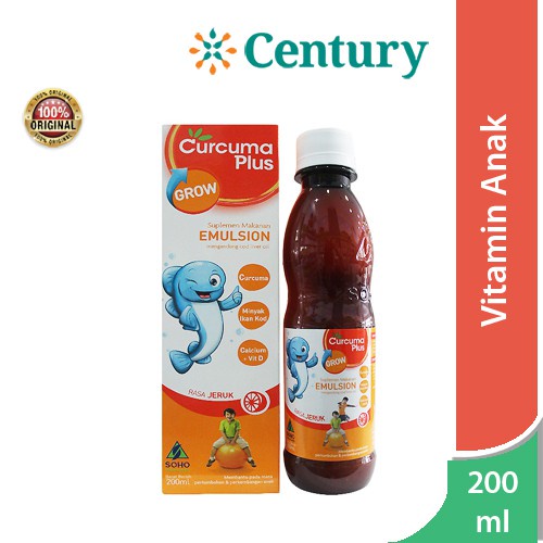 Jual Curcuma Plus Emulsion 200ml / Vitamin Anak / Omega 3 /Kurkuma Plus ...