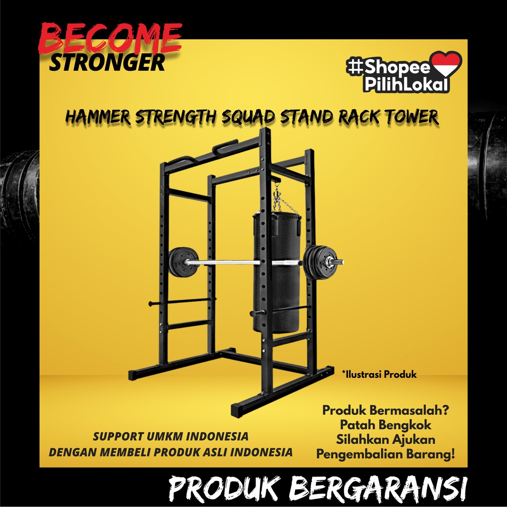 Jual Alat Perlengkapan Home Gym Fitness Hammer Strength Squad Stand ...