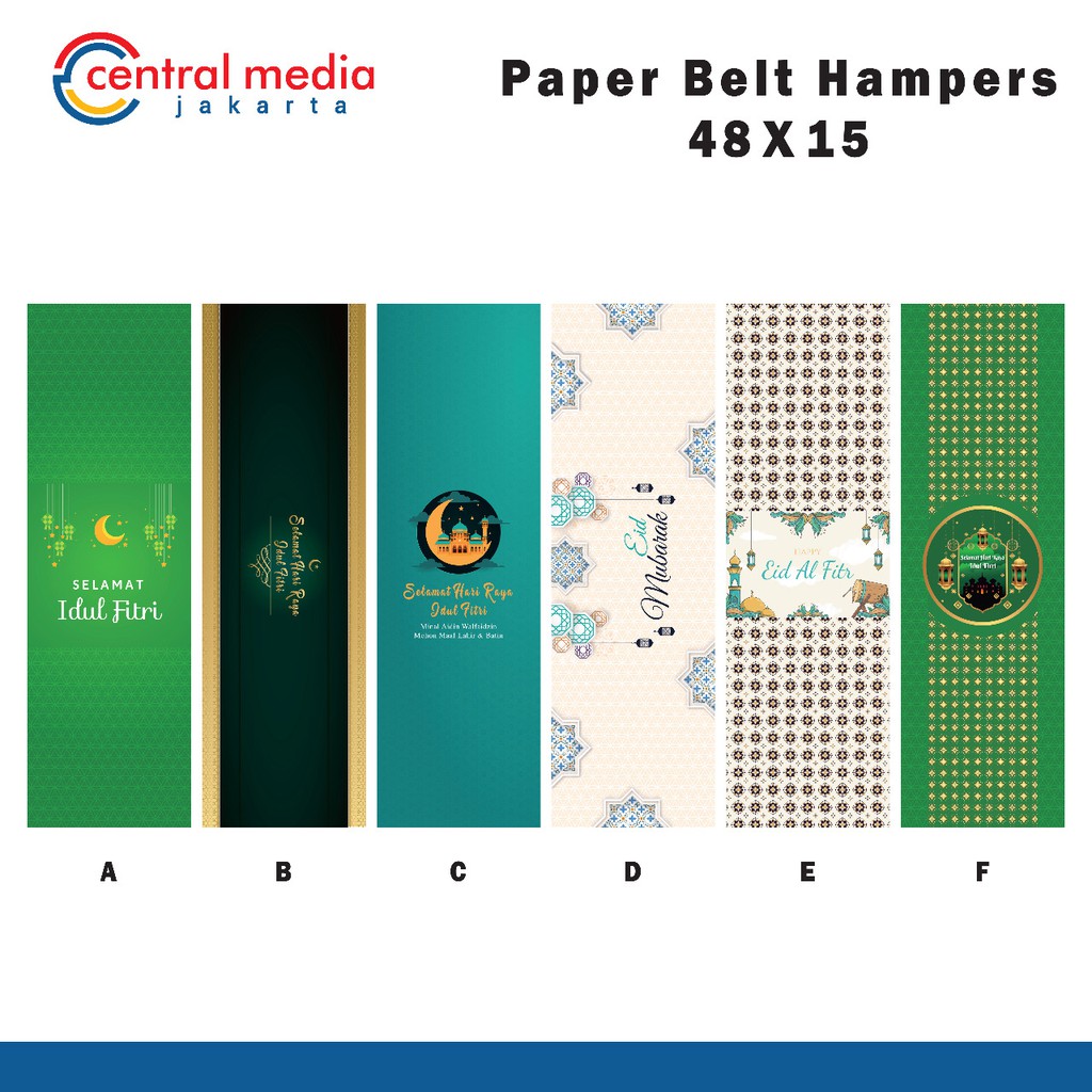 Jual Paper Belt Idul Fitri isi PCS ukuran 48X15 CM Label Kemasan ...