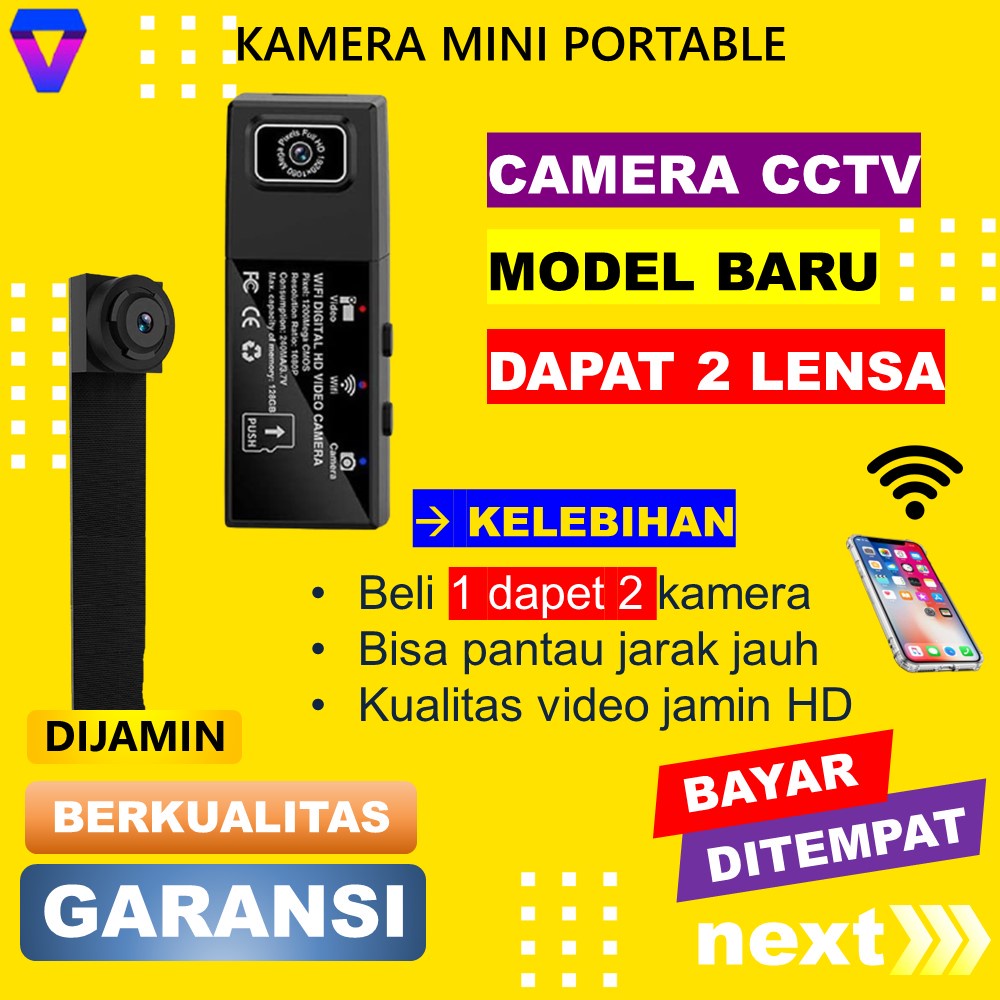 Jual KAMERA PENGINTAI MINI WIFI TANPA KABEL CAMERA CCTV KECIL ...