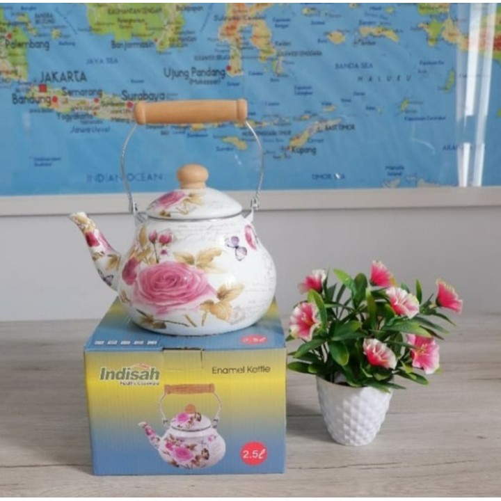 Jual Teko Bunga Istimewah Klasik Enamel Indisah 2,5 Liter | Shopee Indonesia