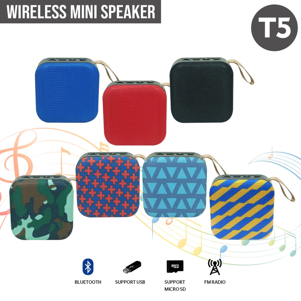 Jual Speaker Speker Bluetooth Mini JBL T5 Wireless Music box | Shopee ...