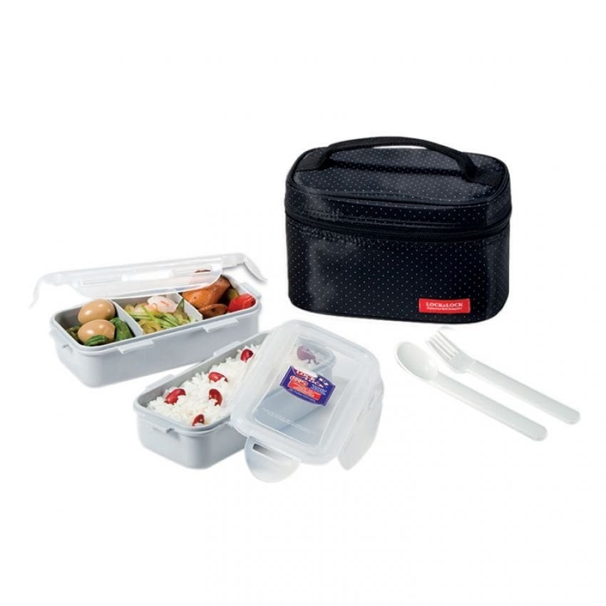 Jual LocknLock - Lunch Box Set - Black Bag (HPL752DB) | Shopee Indonesia