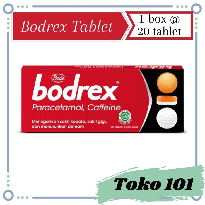 Jual Bodrex Paracetamol Tablet 1 box isi 20 biji | Shopee Indonesia