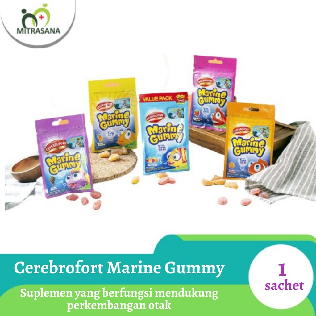 Jual Cerebrofort Marine Gummy Sachet | Shopee Indonesia