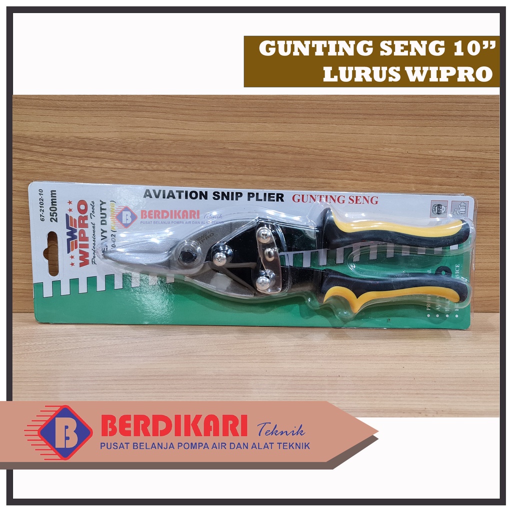 Jual WIPRO Gunting Baja Ringan Lurus 10" / Gunting Seng Gunting Holo | Shopee Indonesia
