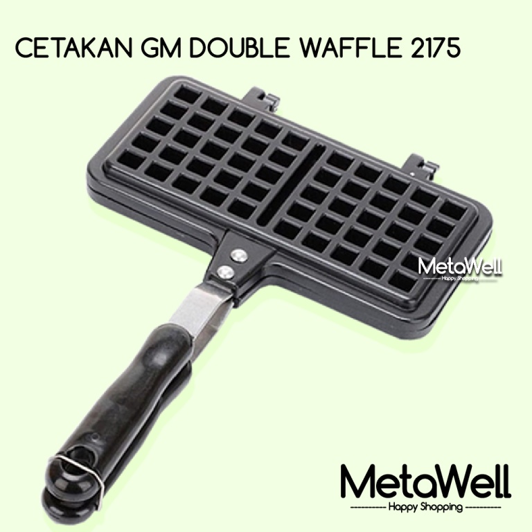 Jual CETAKAN WAFFLE MAKER Tidak Lengket Croffle GM-2175 Double Wafel ...