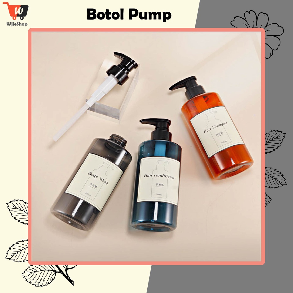 Jual Botol Sabun 500 ml / Botol Pump / Botol Pump Amber Plastik ...