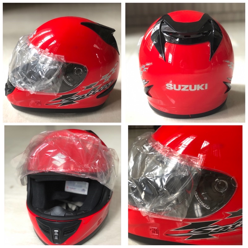 Jual suzuki helm full face satria fu150 black glossy/red glossy ...