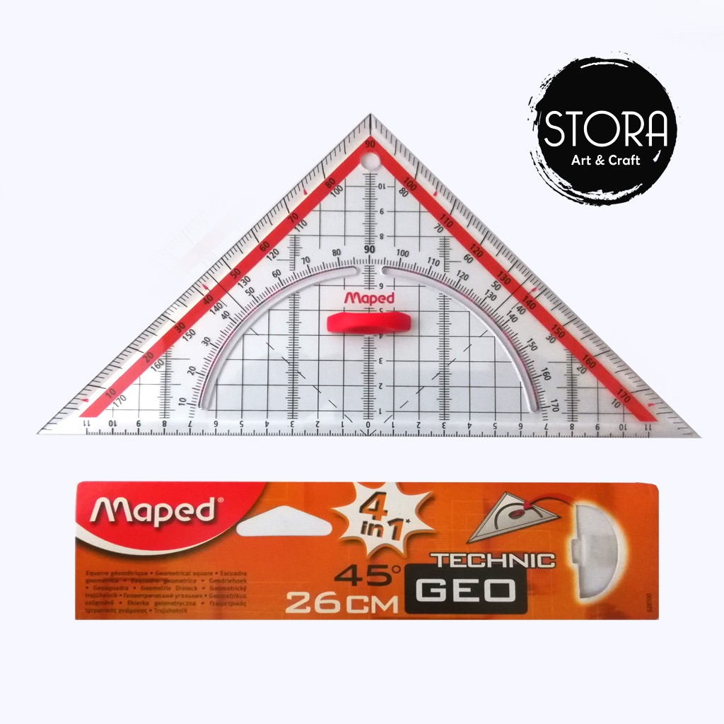 Jual MAPED PENGGARIS SEGITIGA TEKNIK PEGANGAN / MAPED GEO TECHNIC RULER ...