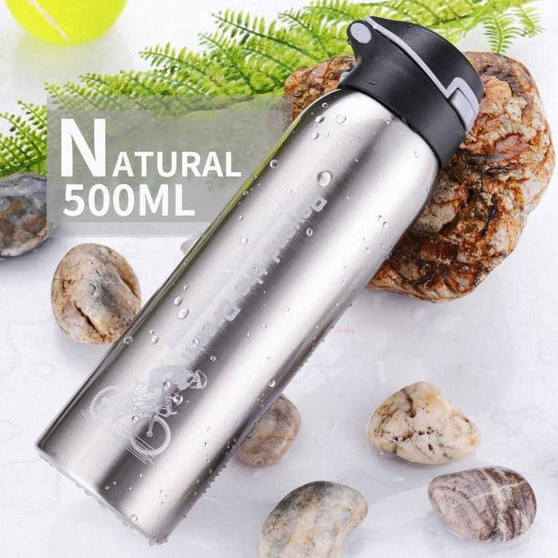 Jual BOTOL MINUM SEPEDA STAINLESS STEEL TAHAN PANAS DAN DINGIN MUDAH ...
