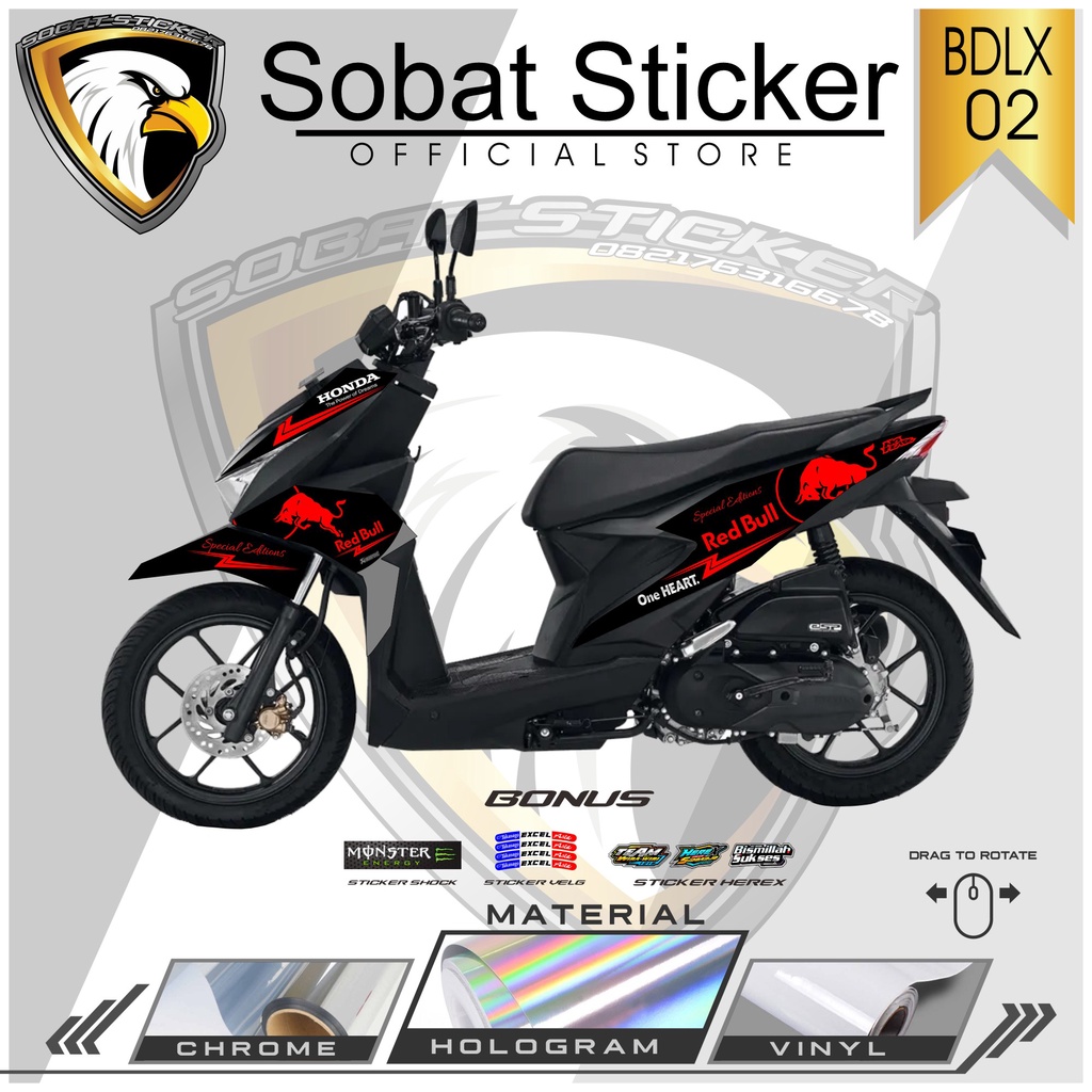 Jual STRIPING BEAT DELUXE 2021-2022 - STRIPING HOLOGRAM HONDA BEAT ...