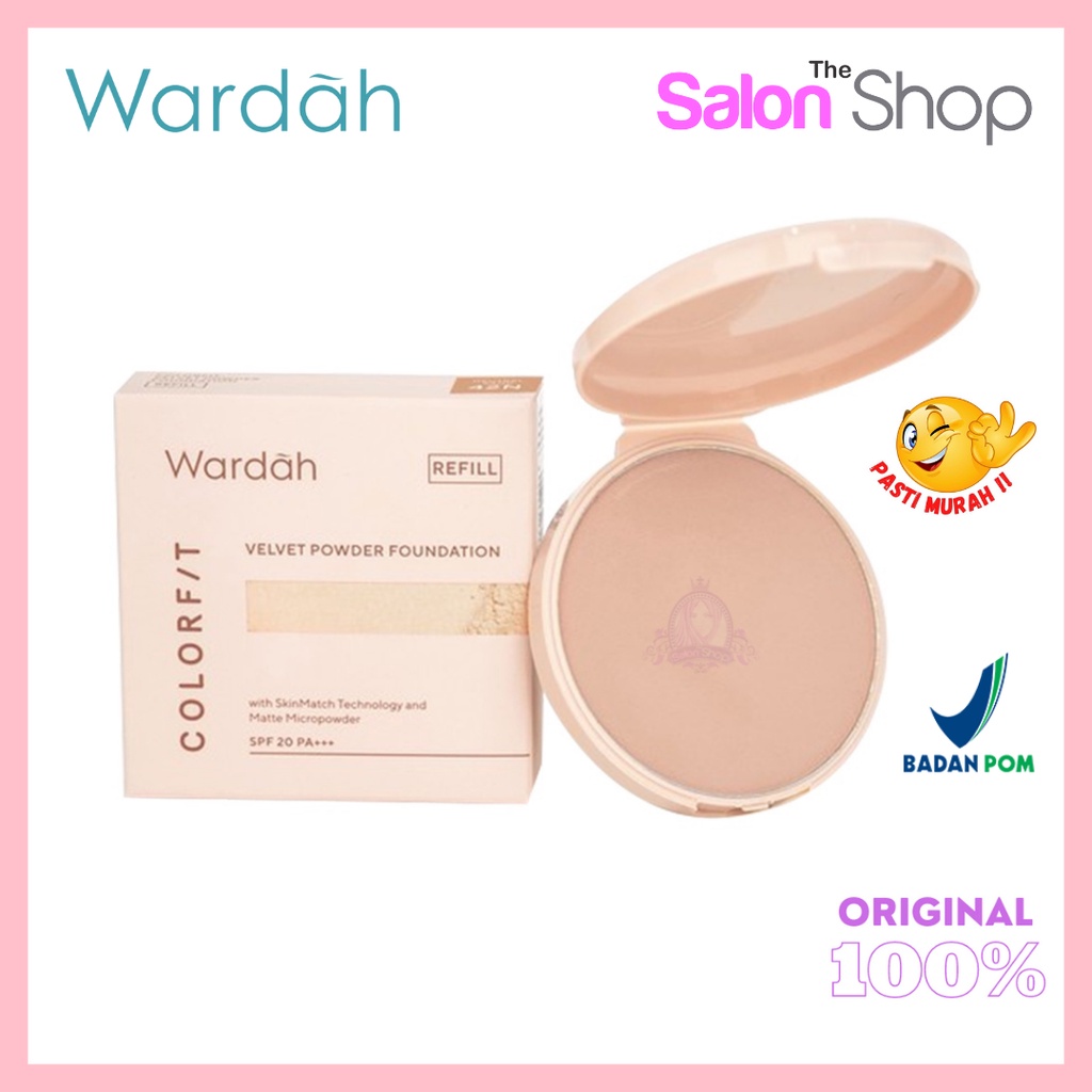 Jual Wardah Colorfit Velvet Powder Foundation Refill | Shopee Indonesia