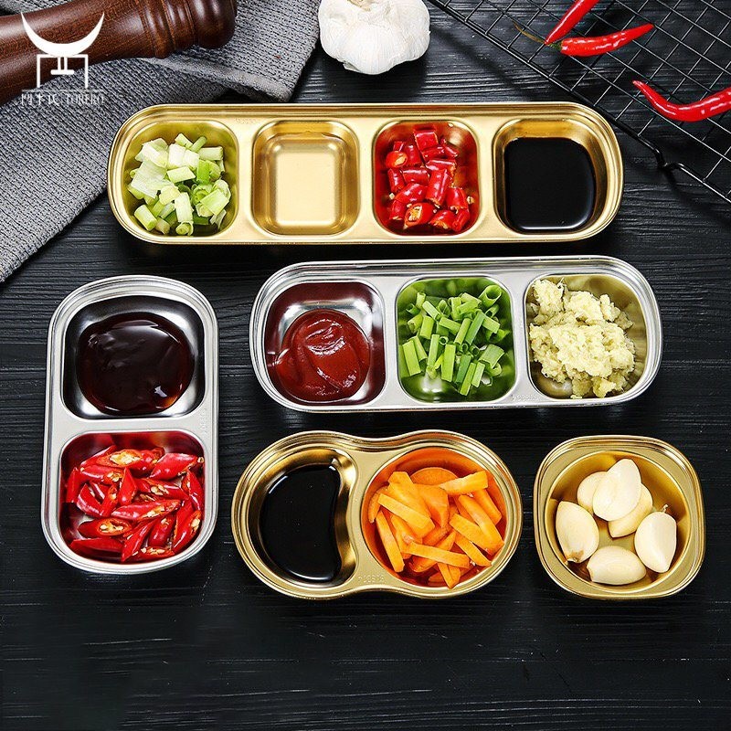 Jual KOREAN SAUCE DISH 4 GRID SEASONING PLATE PIRING SAOS KECAP 4 SEKAT ...