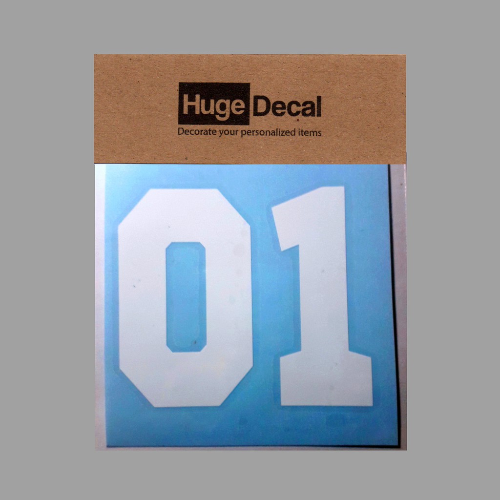 Jual Stiker Nomor 2 Angka Baseball Style Number Cutting Sticker Mobil ...