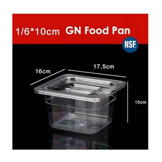 Jual Polycarbonate Food pan 1/6 tinggi 10CM - foodpan 1/6 T10 tahan ...