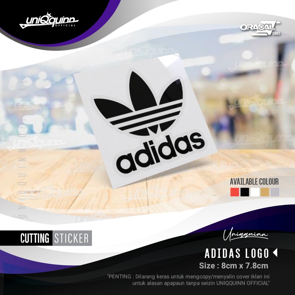 Jual UQ Stiker Adidas | Cutting Stiker Adidas | Stiker Motor Mobil ...