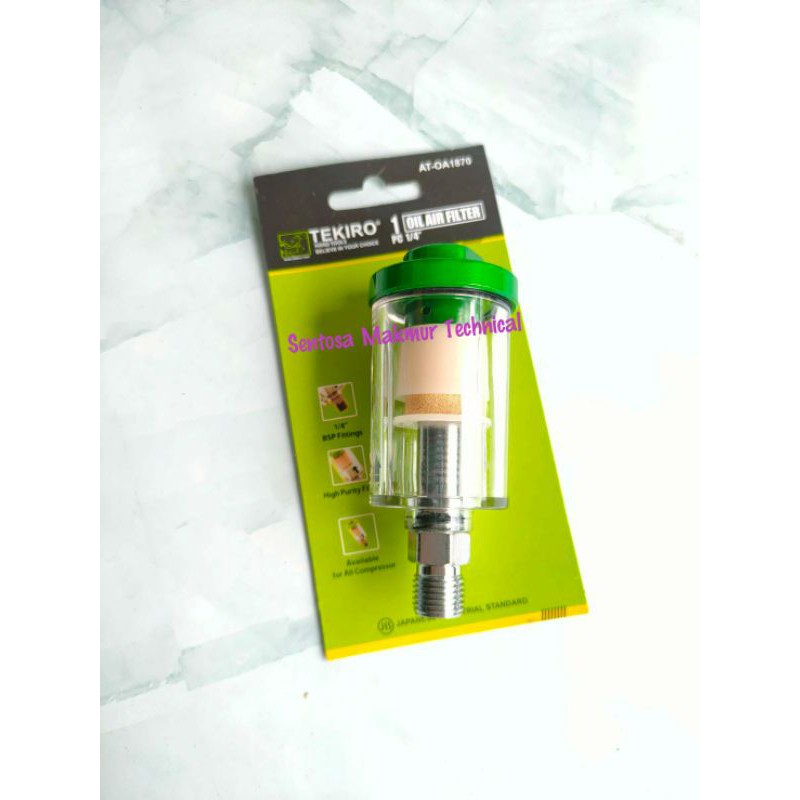 Jual TEKIRO 1/4" Air Filter Angin Saringan Udara Kompresor Mini Water ...