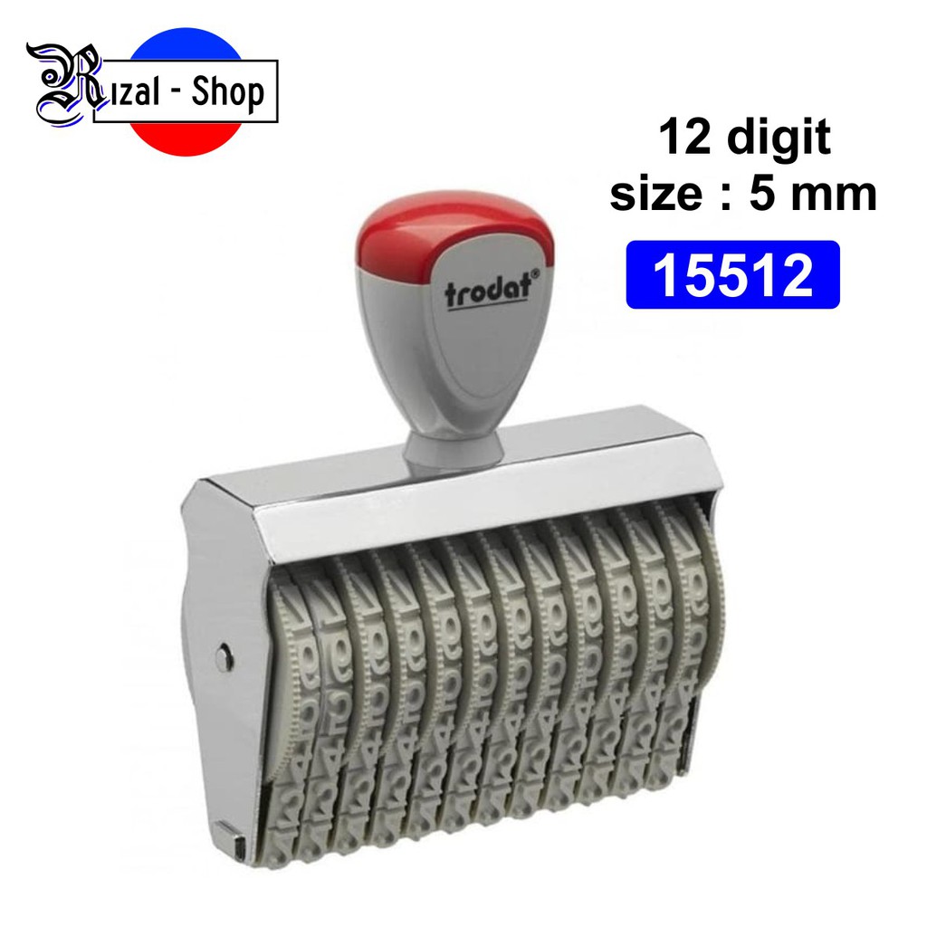 Jual Trodat Stampel Angka manual 12 digit 5 mm 15512 | Shopee Indonesia