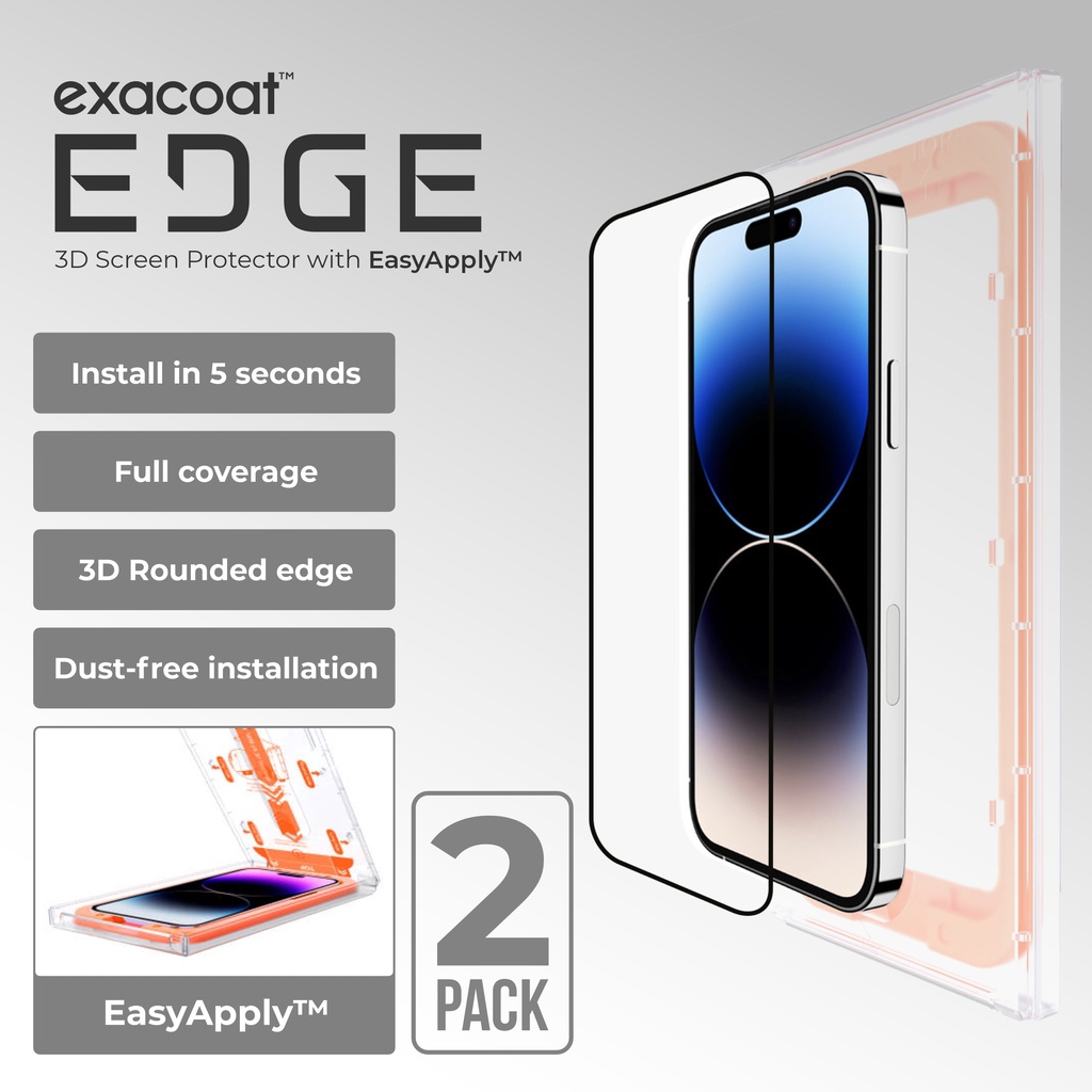 Jual EDGE 3D Screen Protector with EasyApply™ by Exacoat for iPhone ...