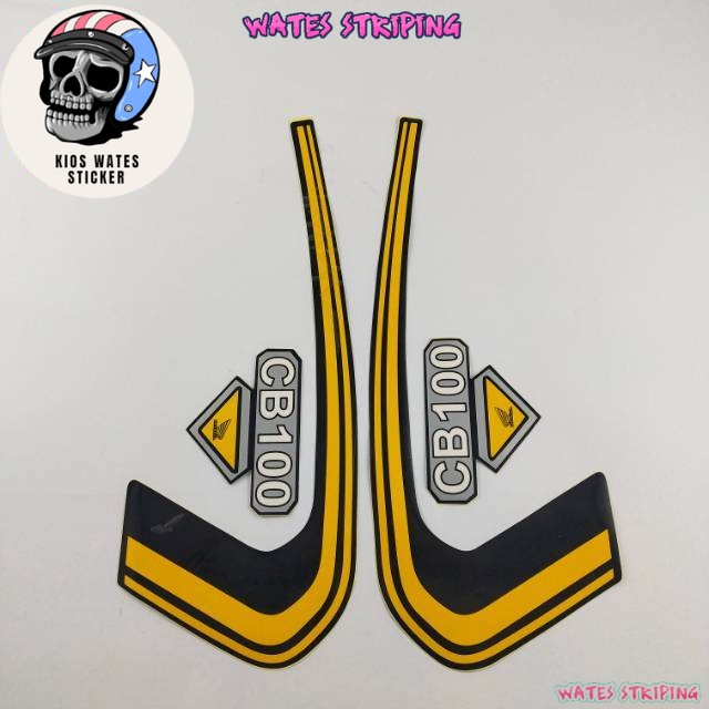 Jual Striping Decal Polet Sticker honda cb 100 cb100 1976 jadul hitam ...