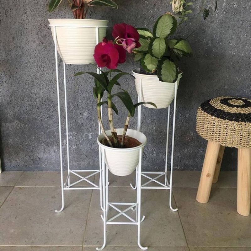 Jual POT BESI BUNGA KODE AQ18 STANDING POT MURAH TINGGI 60CM D 18CM ...