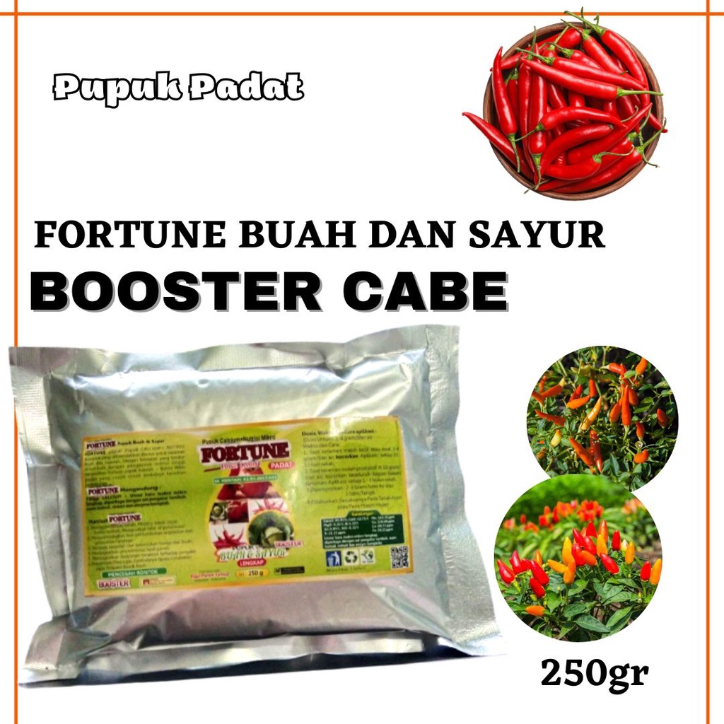 Jual PUPUK BOOSTER CABE 250gr, Pupuk Boster Cabai Anti Rontok | Shopee Indonesia