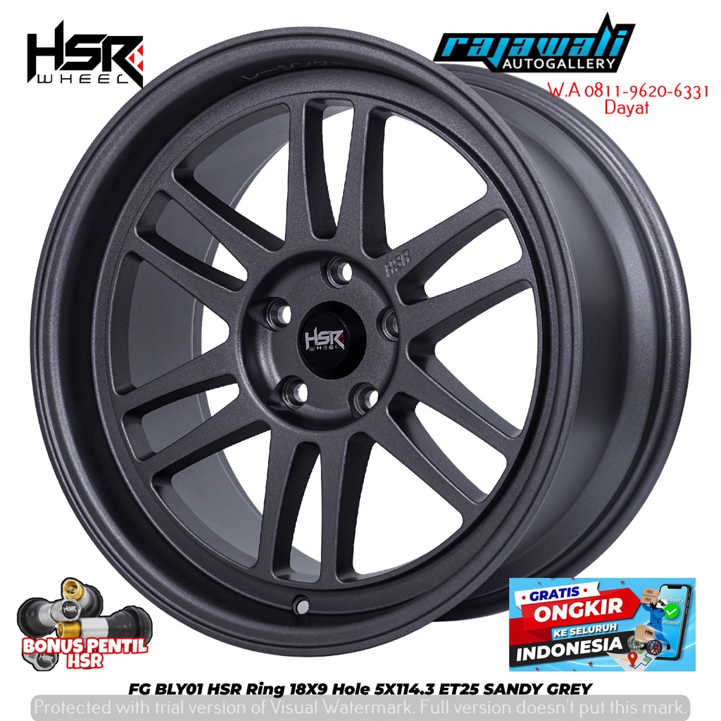 Jual VELG COSTUM ORIGINAL HSR FG BLY01 18X9 5X114ET25 CIVICTURBO CAMRY ...