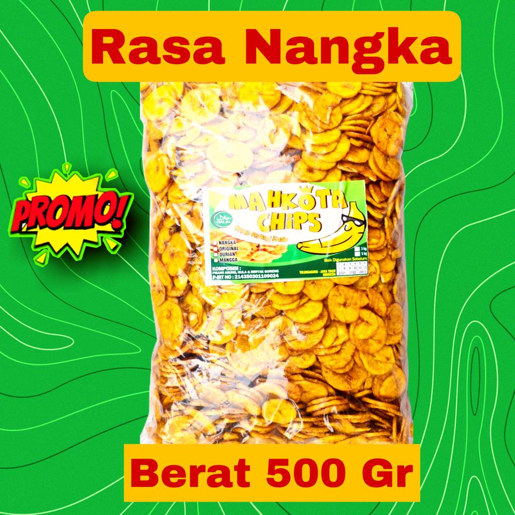 Jual KRIPIK PISANG RASA NANGKA ( ISI 500 GR ) | PRODUKSI MAHKOTA CHIPS ...