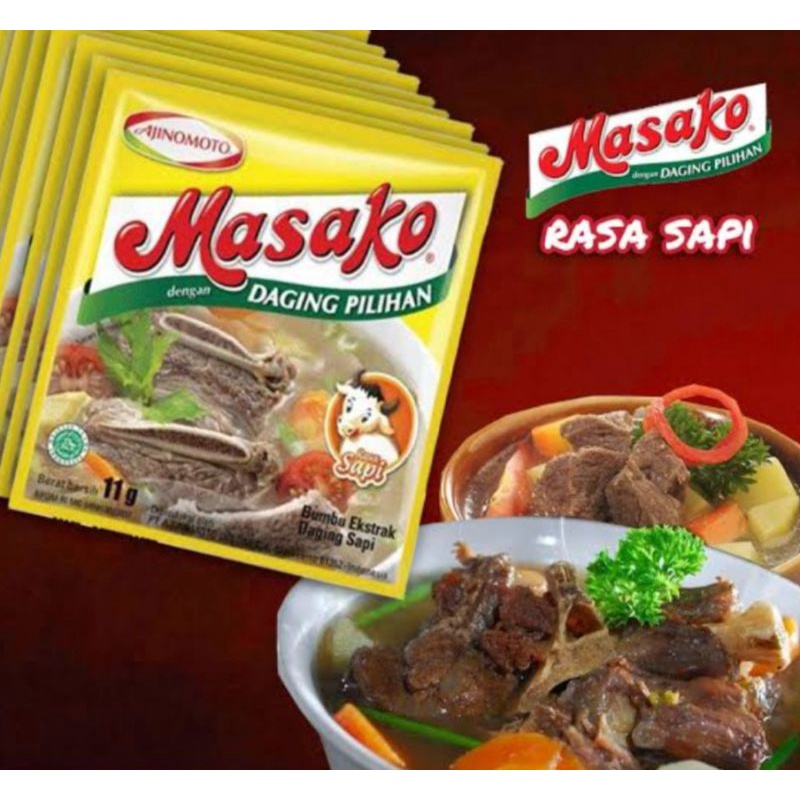 Jual Masako Sapi 9gr Renceng isi 12 Sachet | Shopee Indonesia