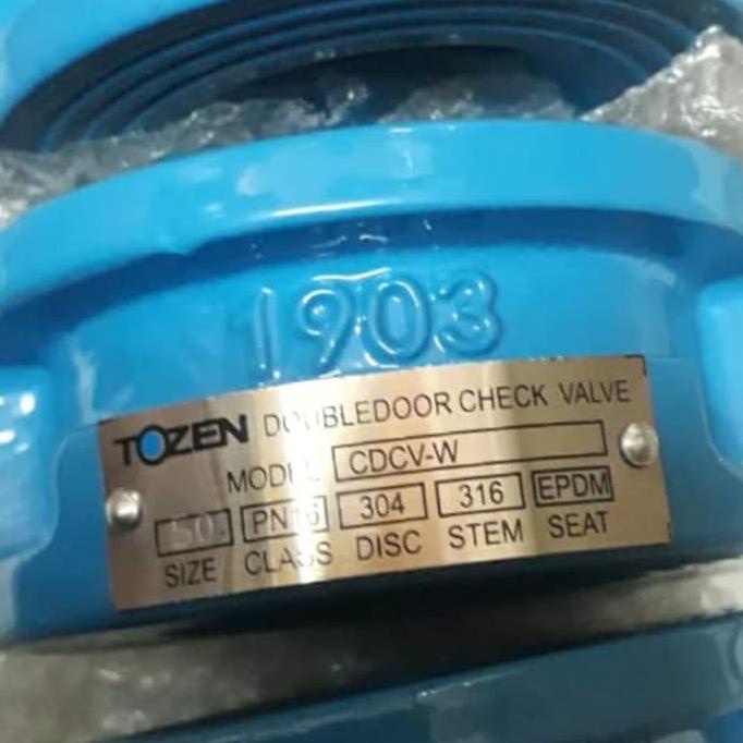 Jual Tozen Wafer Check Valve 2 inch Cast Iron Disc SS 304 10K ...