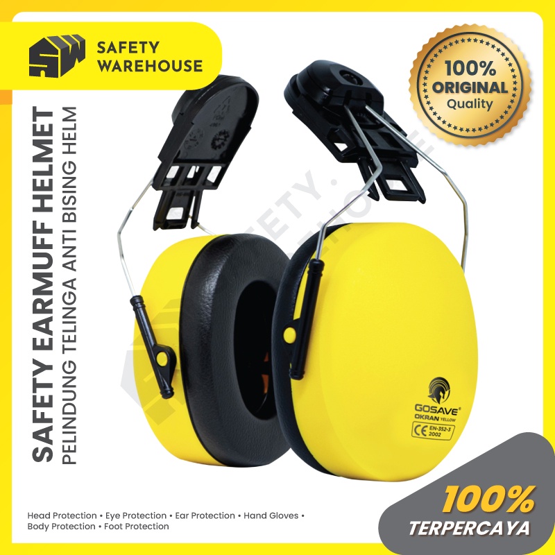Jual Pelindung Telinga Helmet Anti Bising Earmuff Safety Helm Pro Okran Gosave | Shopee Indonesia
