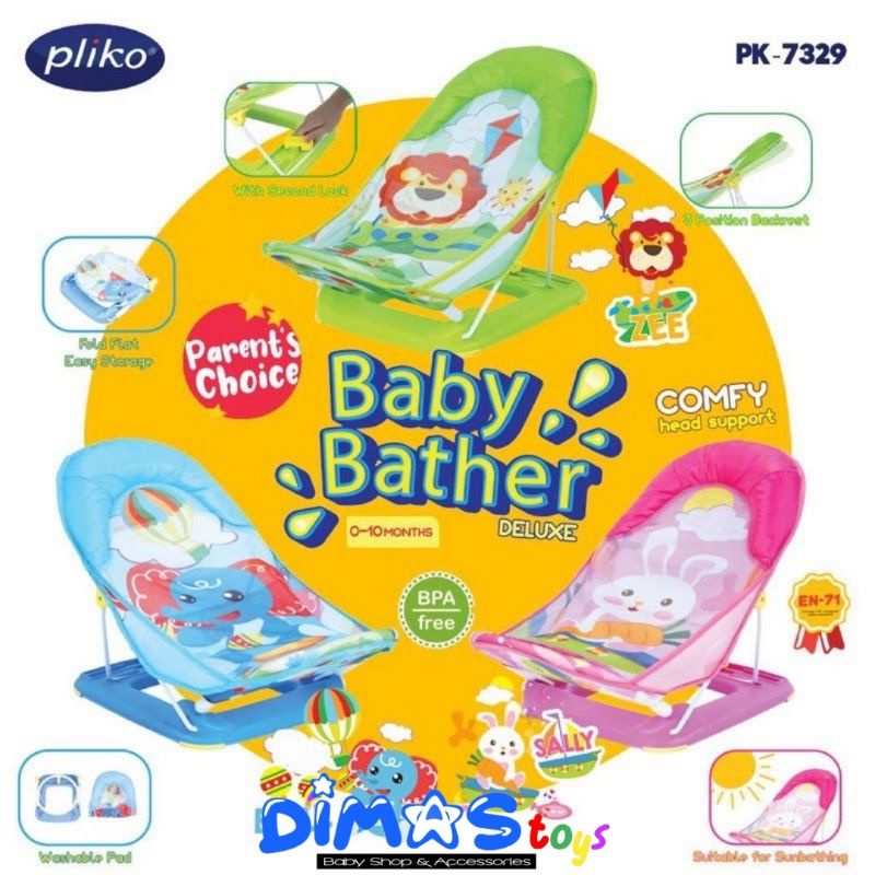 Jual Pliko Baby Bather Kursi Mandi untuk Bayi 8-10 Bulan (Gambar Hewan ...
