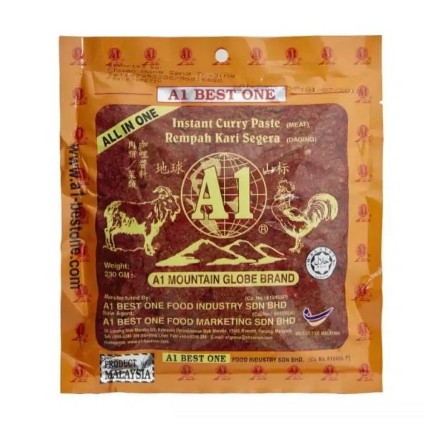 Jual A1 Best One Curry Paste Chicken Meat / Seafood / Rendang 230g - Rempah Kari | Shopee Indonesia