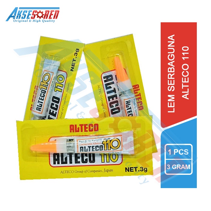 Jual Lem Super Glue Alteco 110 [3g/1 pcs] / Lem Serbaguna Untuk Besi Logam Plastik Kayu Sandal ...