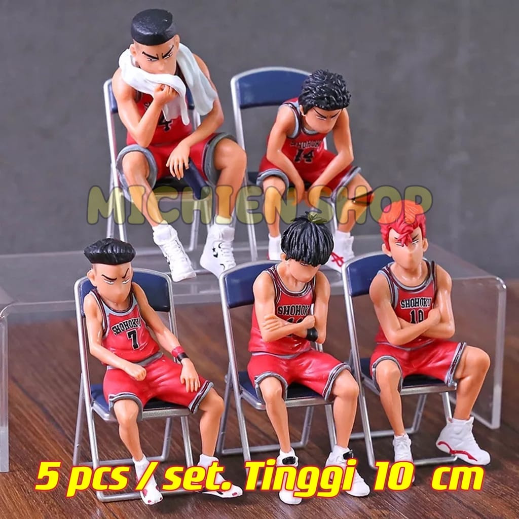Jual Figure Set Basket Team Hanamichi Sakuragi Slam Dunk Shohoku Time ...