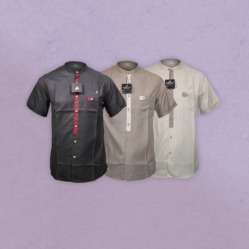 Jual Abiyu Kemeja Koko Oxford 016 Baju Koko Muslim Pria Bahan Oxford ...