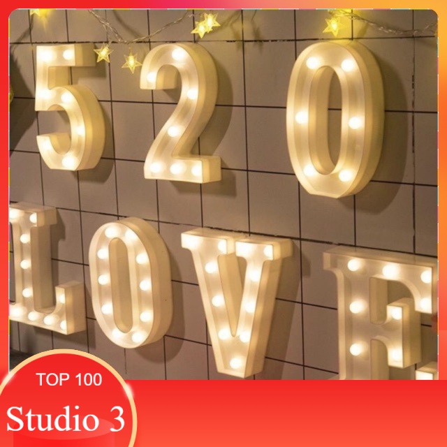 Jual Studio3 LED Lampu Dekorasi Huruf Simbol Dan Angka / Lampu Led ...