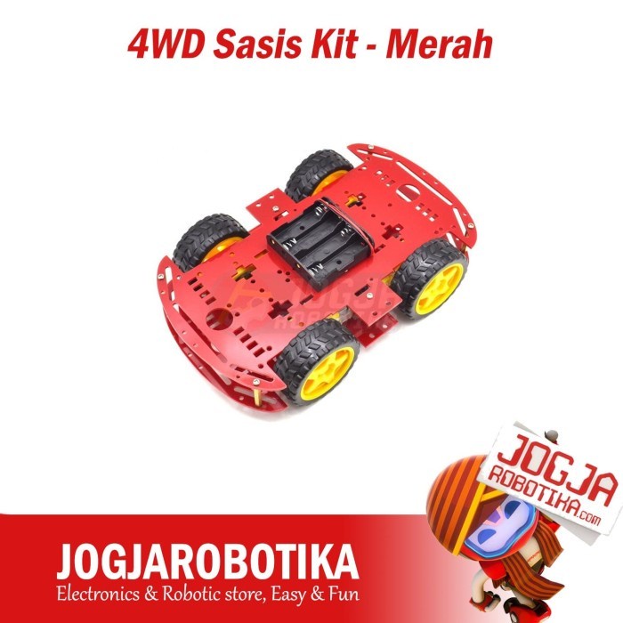 Jual Robot Smart Car 4wd Chassis Sasis Diy Kit Rangka Mobil Arduino