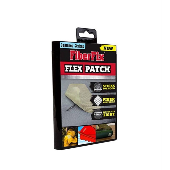 Jual Fiberfix isolasi flex patch 3pcs penambal jas hujan/terpal ...