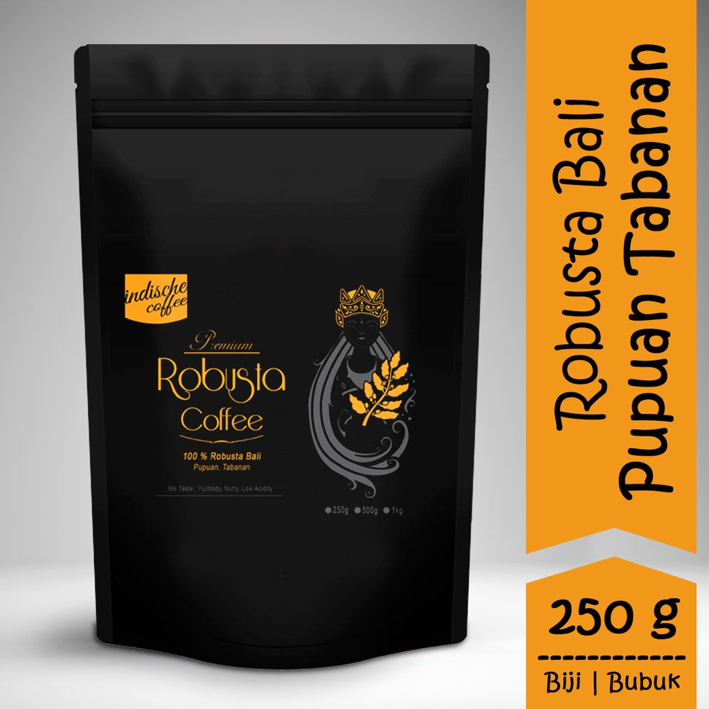 Jual INDISCHE KOPI ROBUSTA BALI PUPUAN TABANAN 250G BIJI/BUBUK FRESH ROASTED | Shopee Indonesia