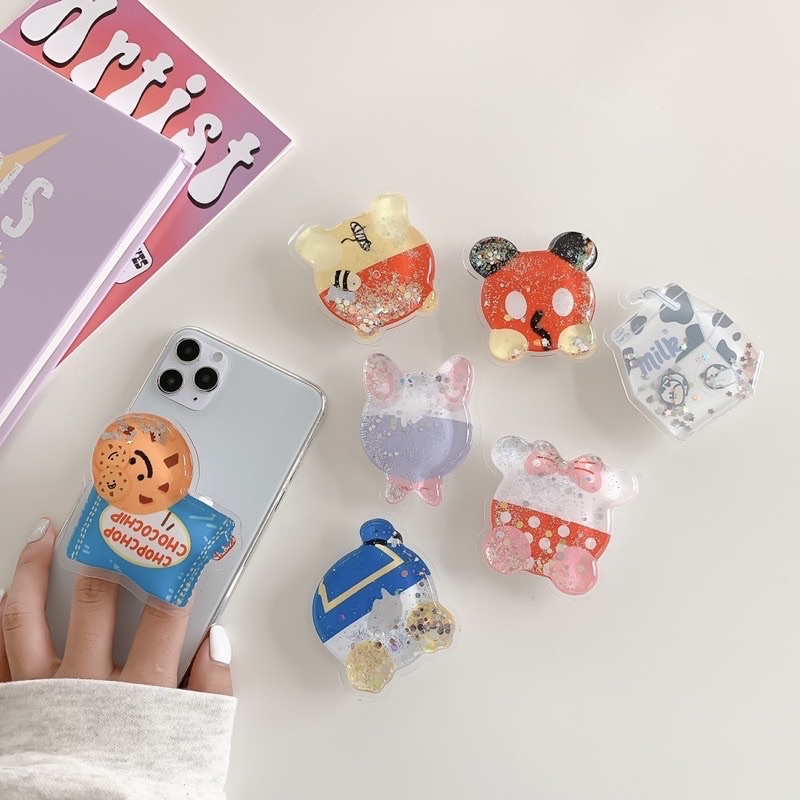 Jual POP SOCKET AKRILIK MOTIF KARTUN MICKEY MINI GLITTER / AKSESORIS HP ...