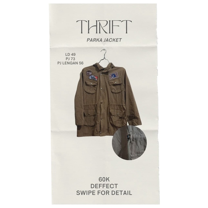 Jual parka jacket thrift (preloved by owner ) | Shopee Indonesia