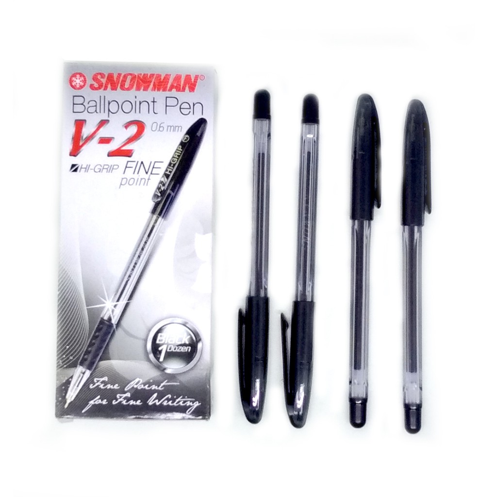 Jual Bolpoin/ Pulpen Snowman V-2 0,6mm /pack 12pcs | Shopee Indonesia