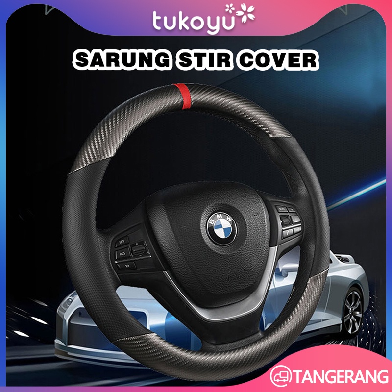 Jual Penutup Roda Kemudi Mobil Serat Karbon/Carbon Fiber Car Steering ...