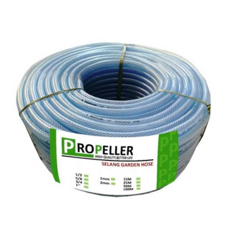 Jual Selang Air Serat Benang Bening 5/8 Inch Tebal 1 MM Panjang 100 Meter | Shopee Indonesia